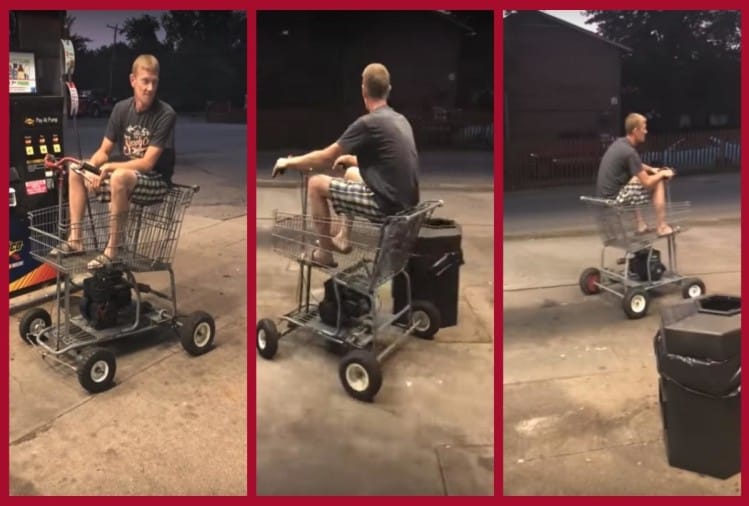 Video Viral Of A Man Who Made A Motorized Shopping Cart - शॉपिंग ट्रॉली ...