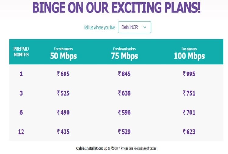 Excitel Offers 100 Mbps Broadband Plans Less Than Rs 500 Per Month Could Be The Most Attractive ...