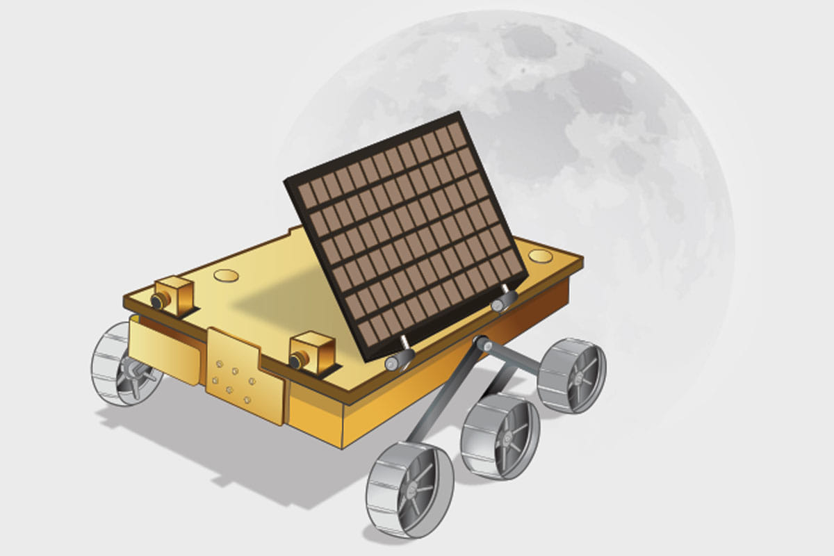 The Pragyan Rover Has Ashoka Chakra And Isro Emblem On His Two Wheels ...