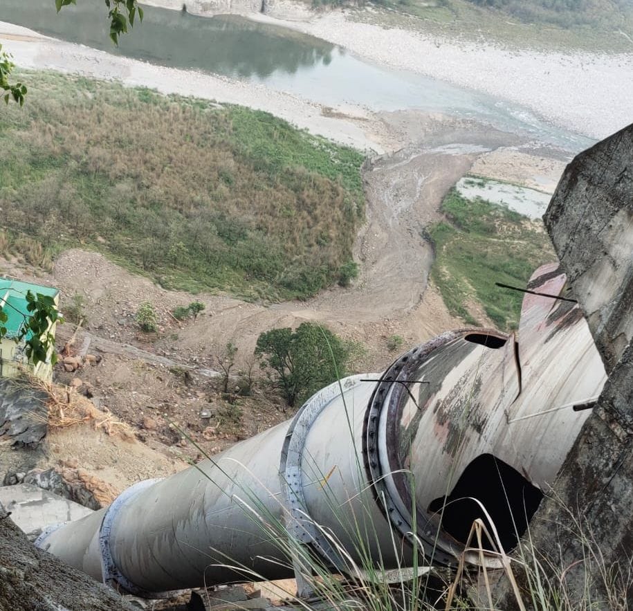 Penstock Pipe Blast Damage To Uhl Hydro Electric Power Project At ...