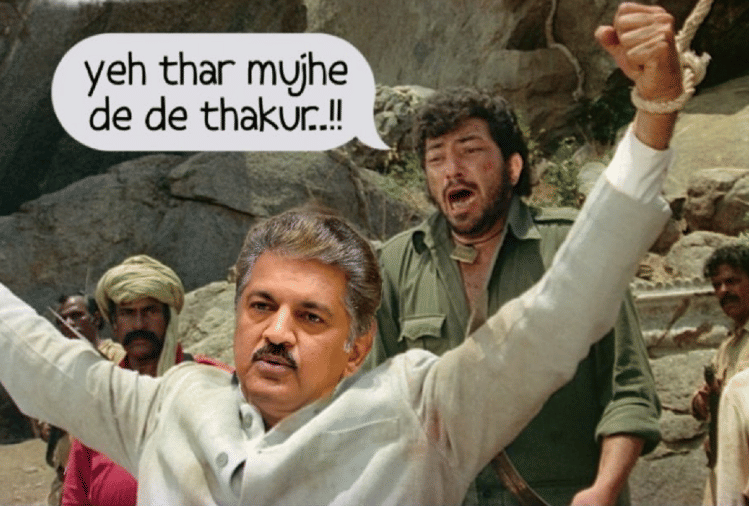 Mahindra Thar Suv Fans Share Meme Inspired From Film Sholay Mahindra ...