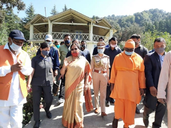 Governor Delighted To See The Beauty Of Mayawati Ashram