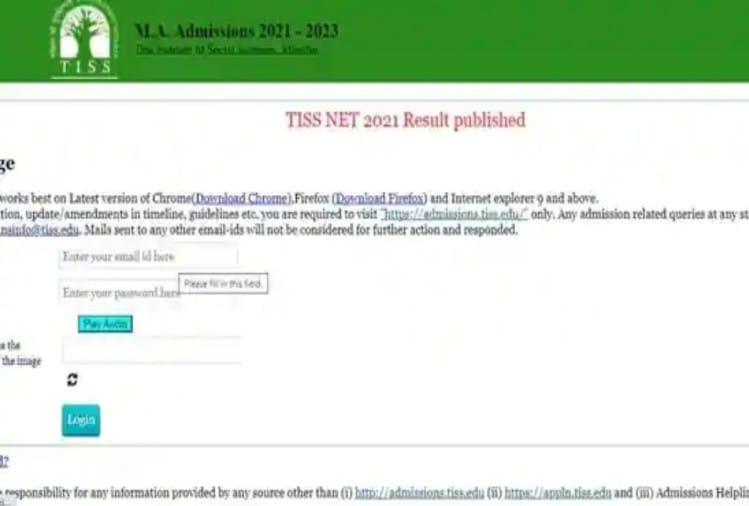 Tissnet Result 2021 Declared At Tiss.edu Here's Direct Link To Check ...