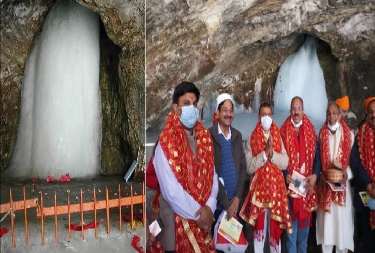 Shri Amarnath Yatra: First Puja At The Holy Cave Of Baba Barfani With ...
