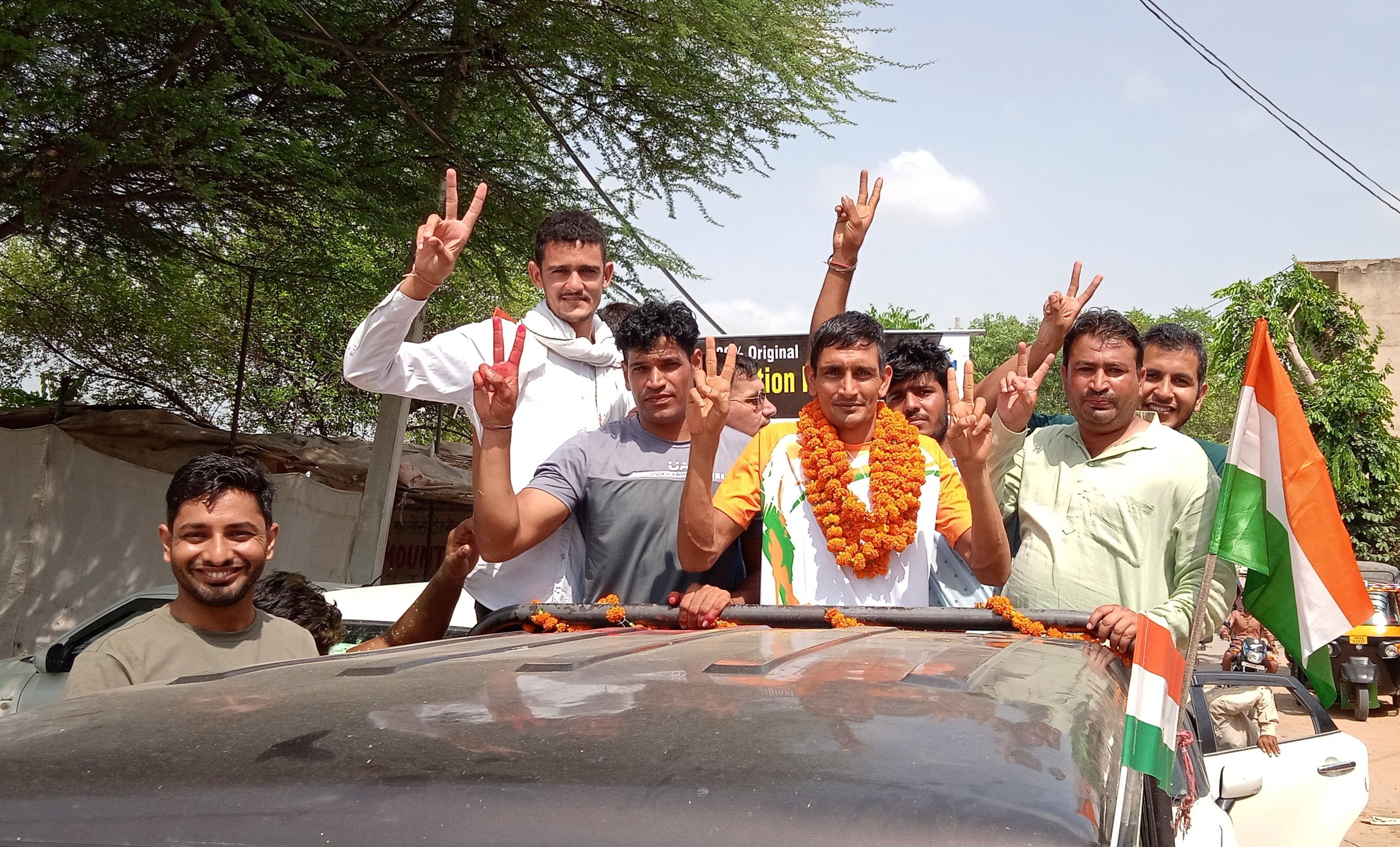 Welcome To Sandeep Punia On His Arrival At Satnali - Mahendragarh ...
