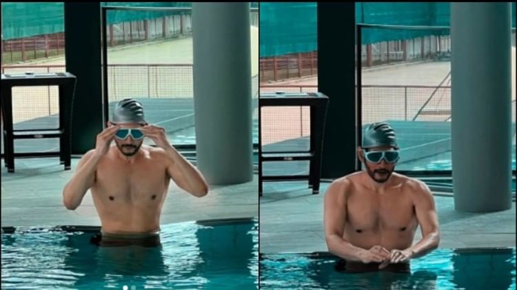 Mahesh Babu Shirtless Flaunted Six Pack Abs In Swimming Pool Photos Get Viral On Social Media ...