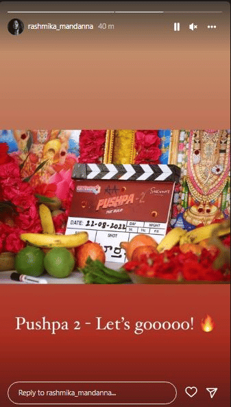 Rashmika Mandanna Shares Glimpse Of Pooja Ceremony Of Pushpa The Rule ...