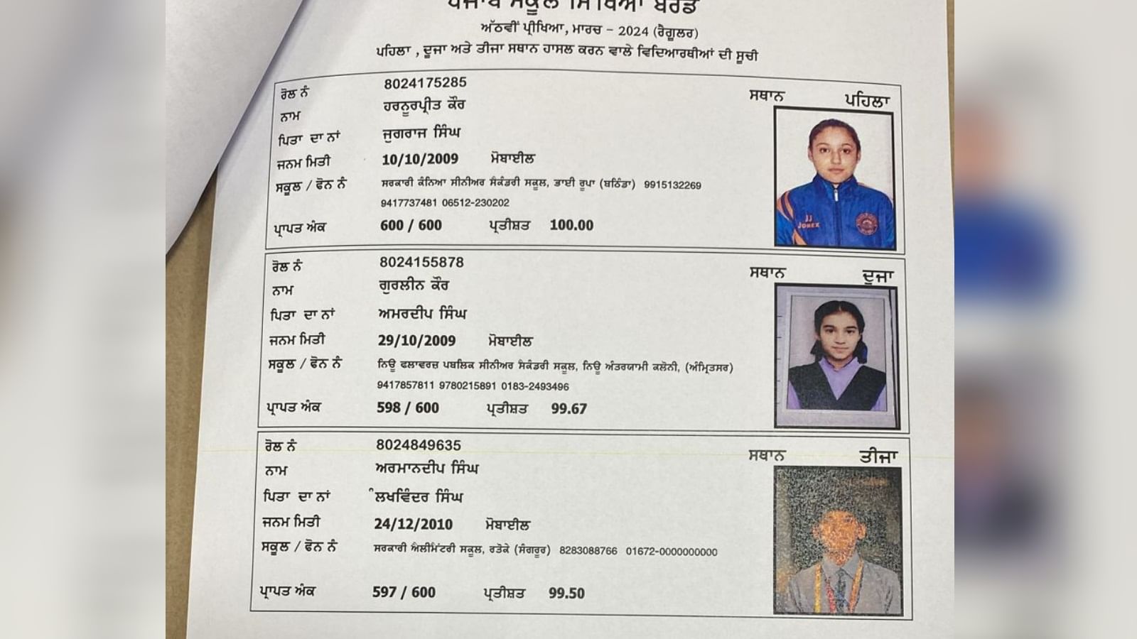 Punjab Board Result 2024 Live Pseb Class 8th 12th Result Today At Pseb