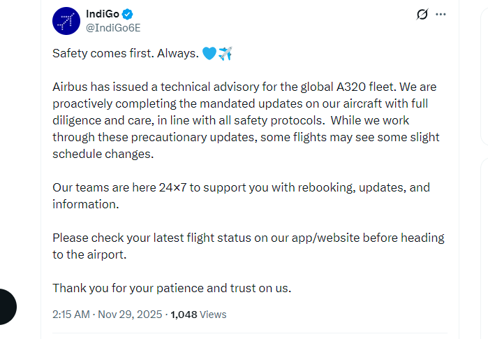 A320 Aircraft Elac:इंडिगो और एअर इंडिया की उड़ानों में देरी की आशंका ...