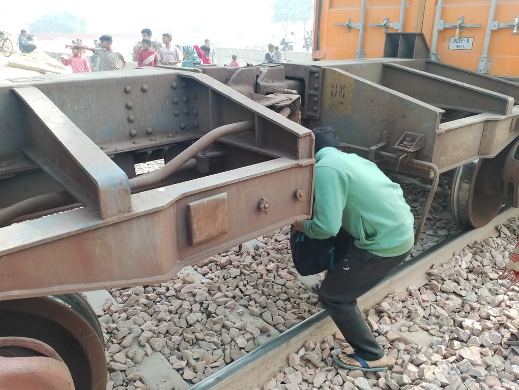 Lest Carelessness Prove Fatal...people Crossing The Railway Line Under ...