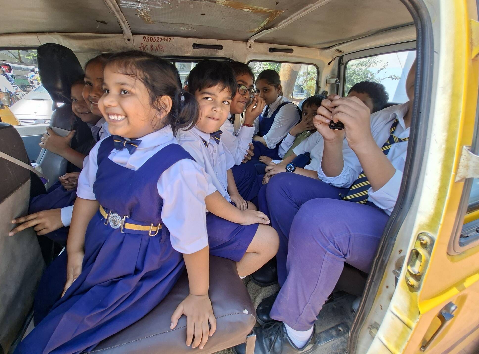 13 To 16 Children Were Seated In A School Van, The Window Grill Was ...
