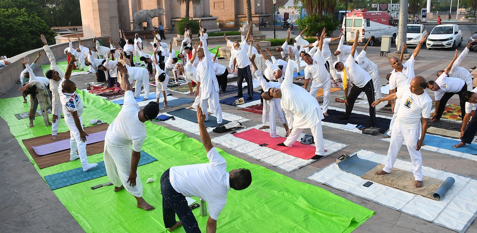 Yoga Awareness Campaign Started With Blowing Of Conch Shell - Lucknow ...