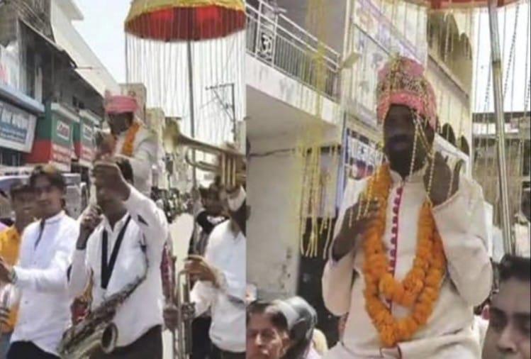 Sabha Candidate Vaidh Raj Kishan Dressed As Bridegroom For Nomination ...