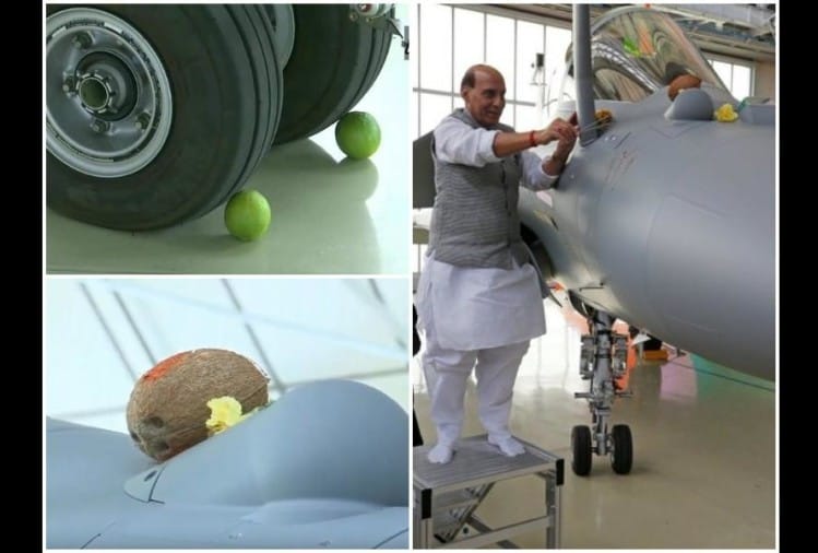 Funny And Viral Memes On Rafale Puja With Lemons - #rafale की शस्त्र ...